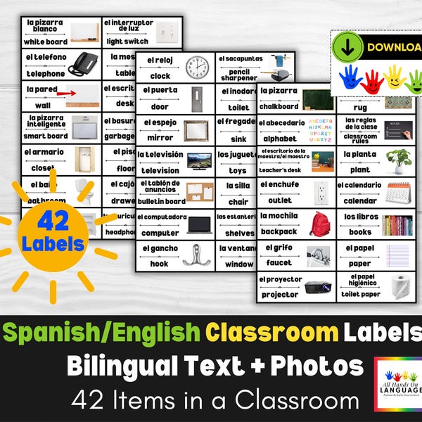 Classroom in Spanish - Etsy