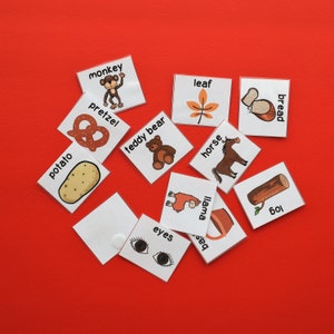 Brown Object Matching Activity, Match and Name the Brown Colored ...