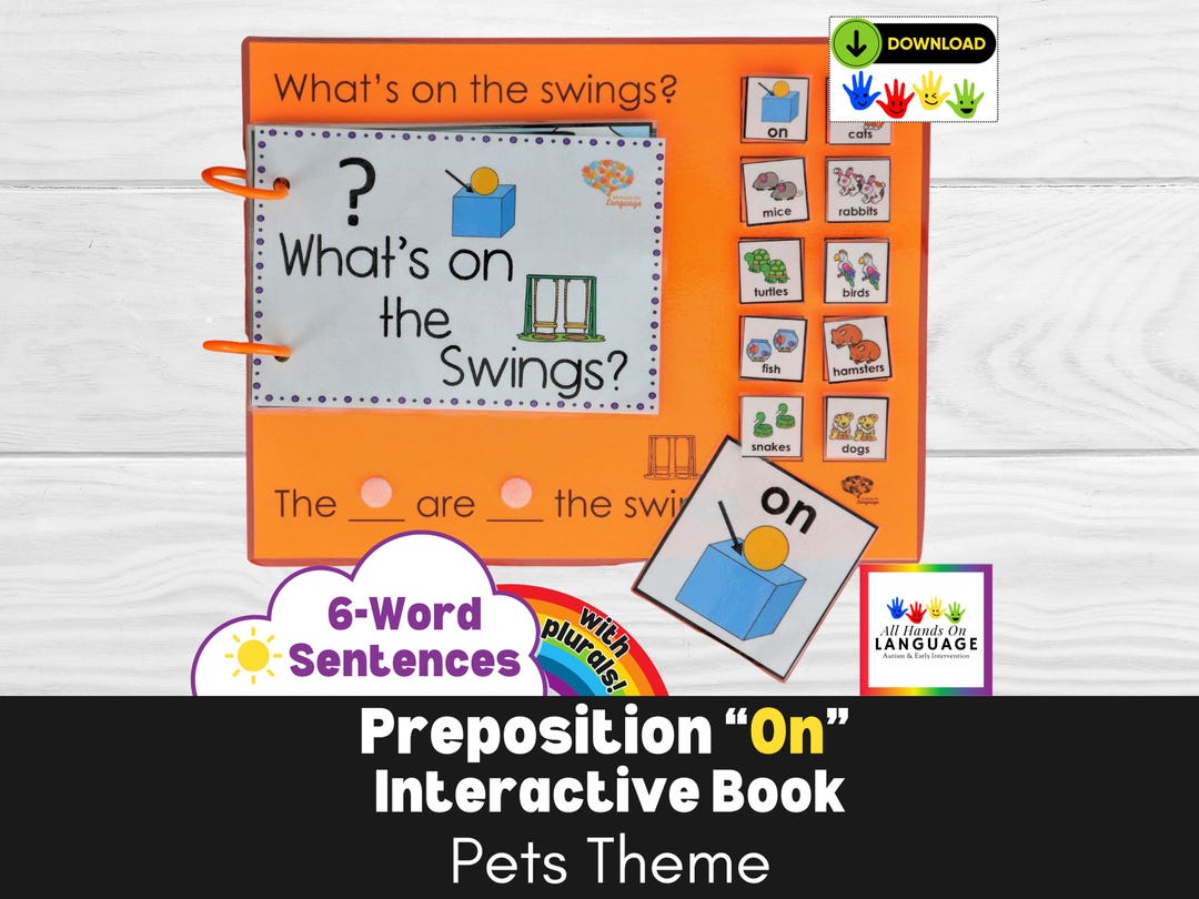 What's on the Swings? Interactive Book for Preposition ON and Plurals ...