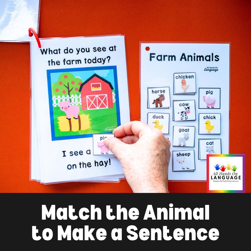 Farm Animals Interactive Book: Speech & Autism Learning (printable PDF ...