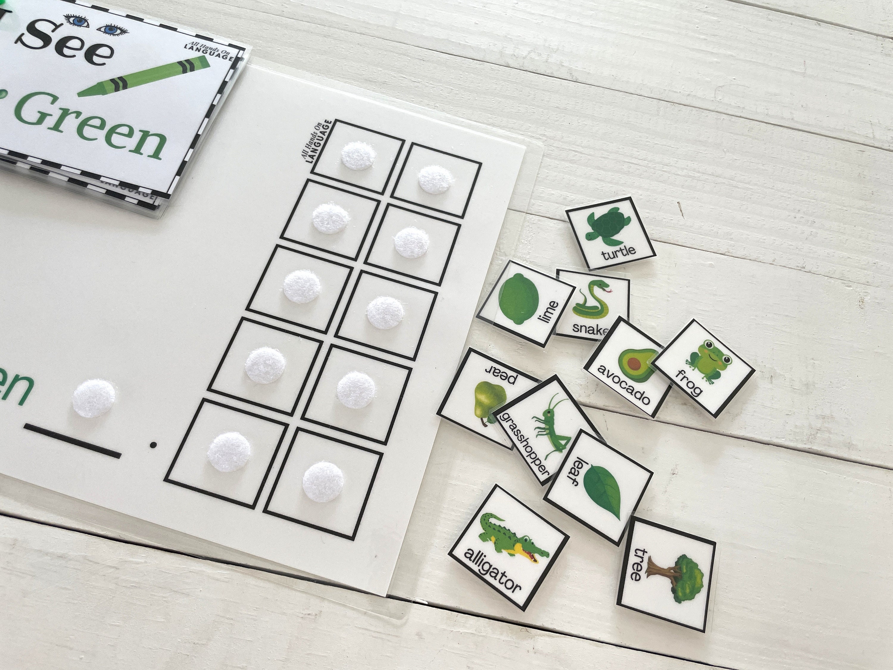 I See GREEN... Interactive Book and Sentence Formulation Activity ...