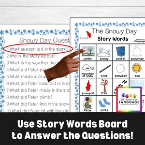 The Snowy Day Story Companion: Sequencing, Comprehension, AAC (PDF ...