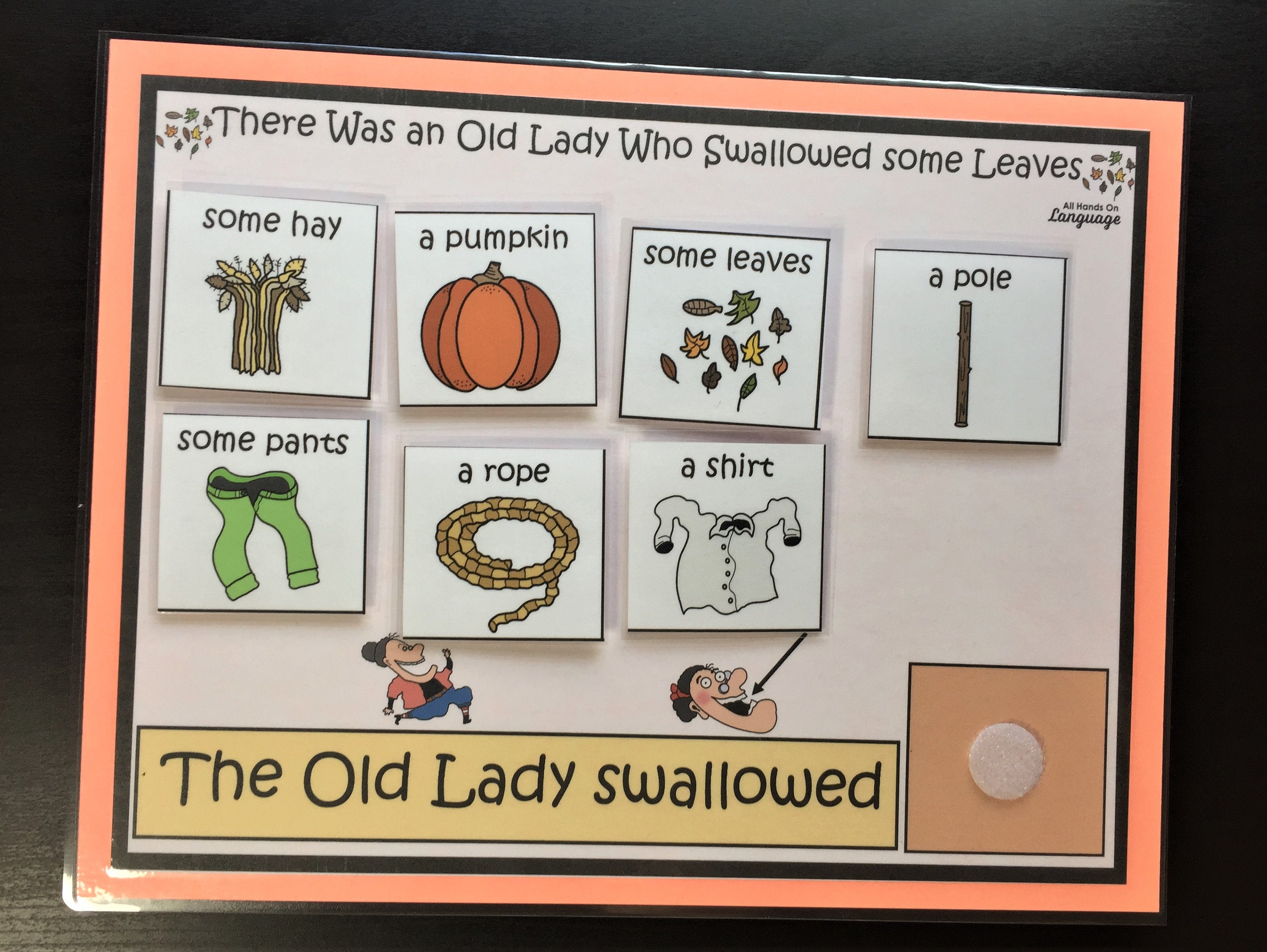 Old Lady Who Swallowed Some Leaves Story Companion Activities - Etsy