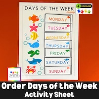 Days of the Week Busy Book Caterpillar Activity for Toddlers, Preschool ...