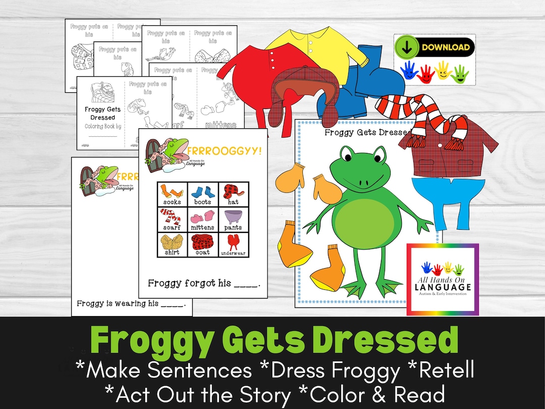 Froggy Gets Dressed Story Companion, Clothes + Background to Dress and ...