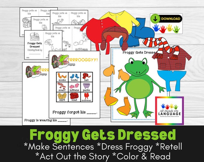 Felt Board Story Set: Froggy Gets Dressed - Etsy