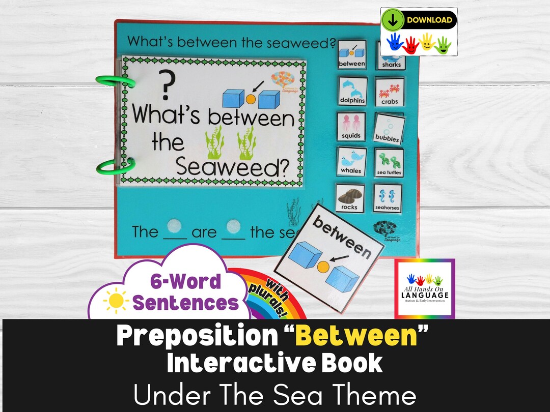 Under the Sea Interactive Book: Preposition 'between' & Plurals (PDF ...