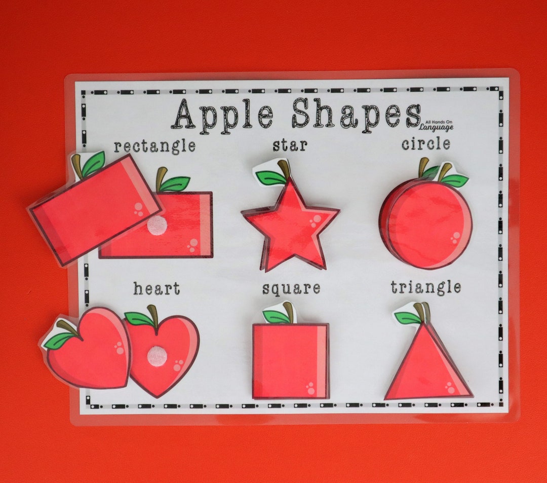 Apple Shapes Matching Activity, 2D Shapes Preschool and Autism ...