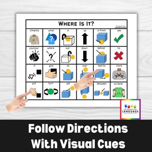 Preposition Communication Board 24, Ask and Answer Where Questions With ...