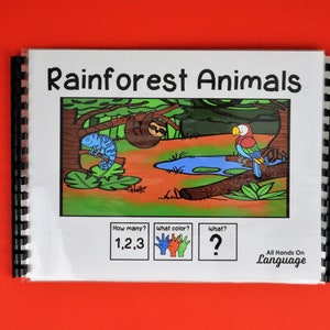 Rainforest Animals How Many? What Color? What? Interactive Book With ...