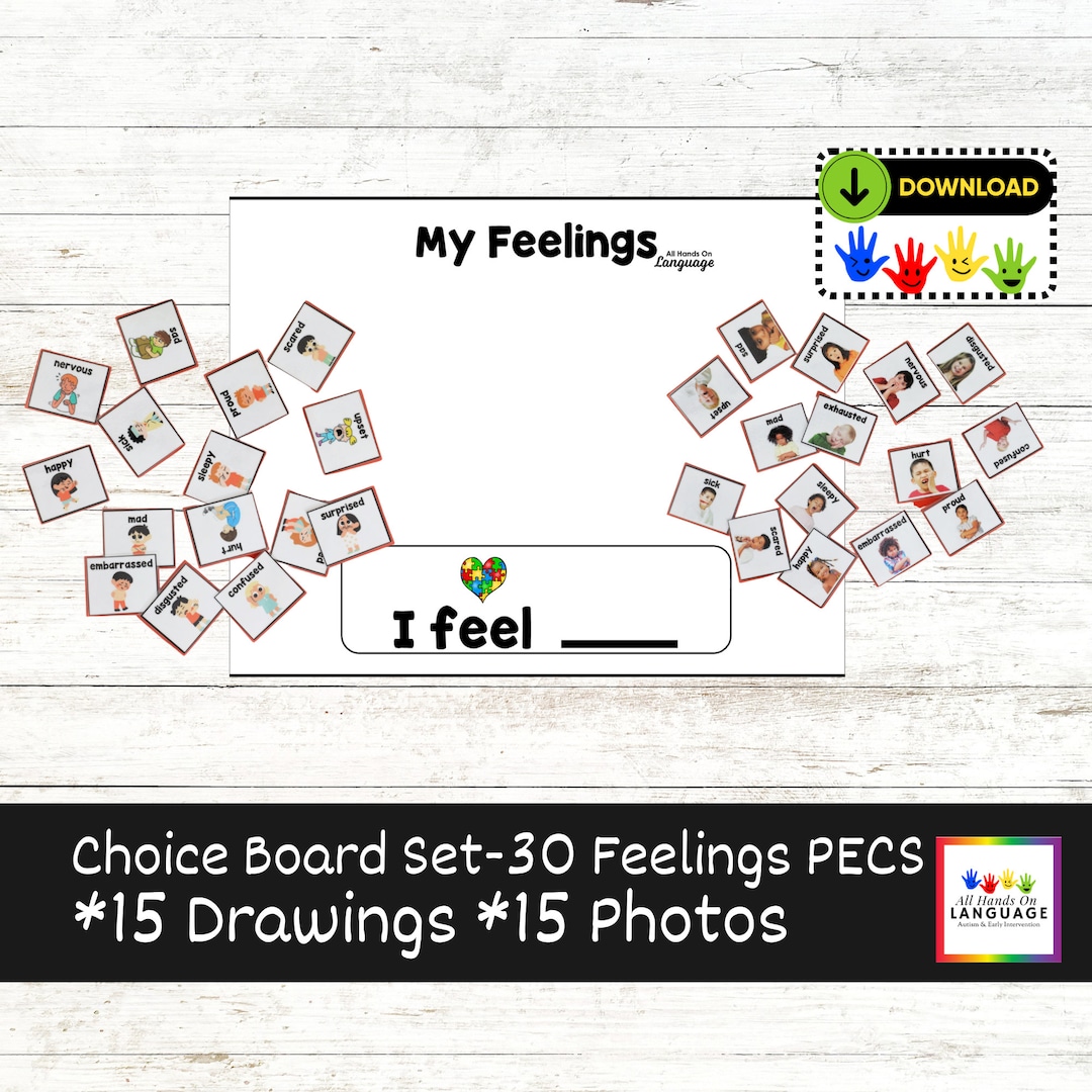 Choice Board With 15 Different Emotion Choice Cards in 2 - Etsy