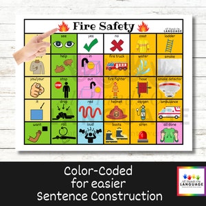 Fire Safety Topic Communication Board 30 Aided Language AAC - Etsy