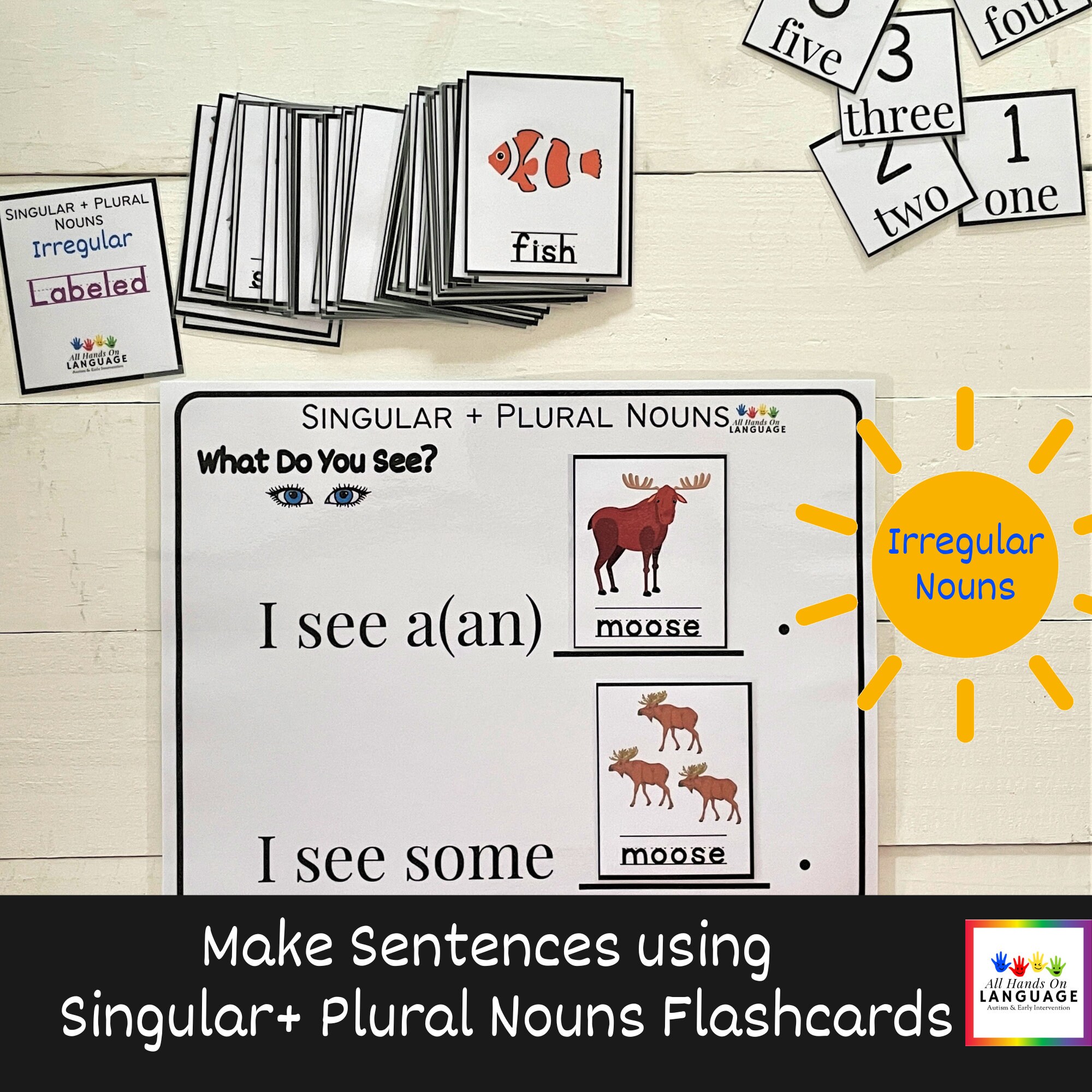 Singular and Plural Nouns Flashcards Sentences 40 Pairs of - Etsy UK