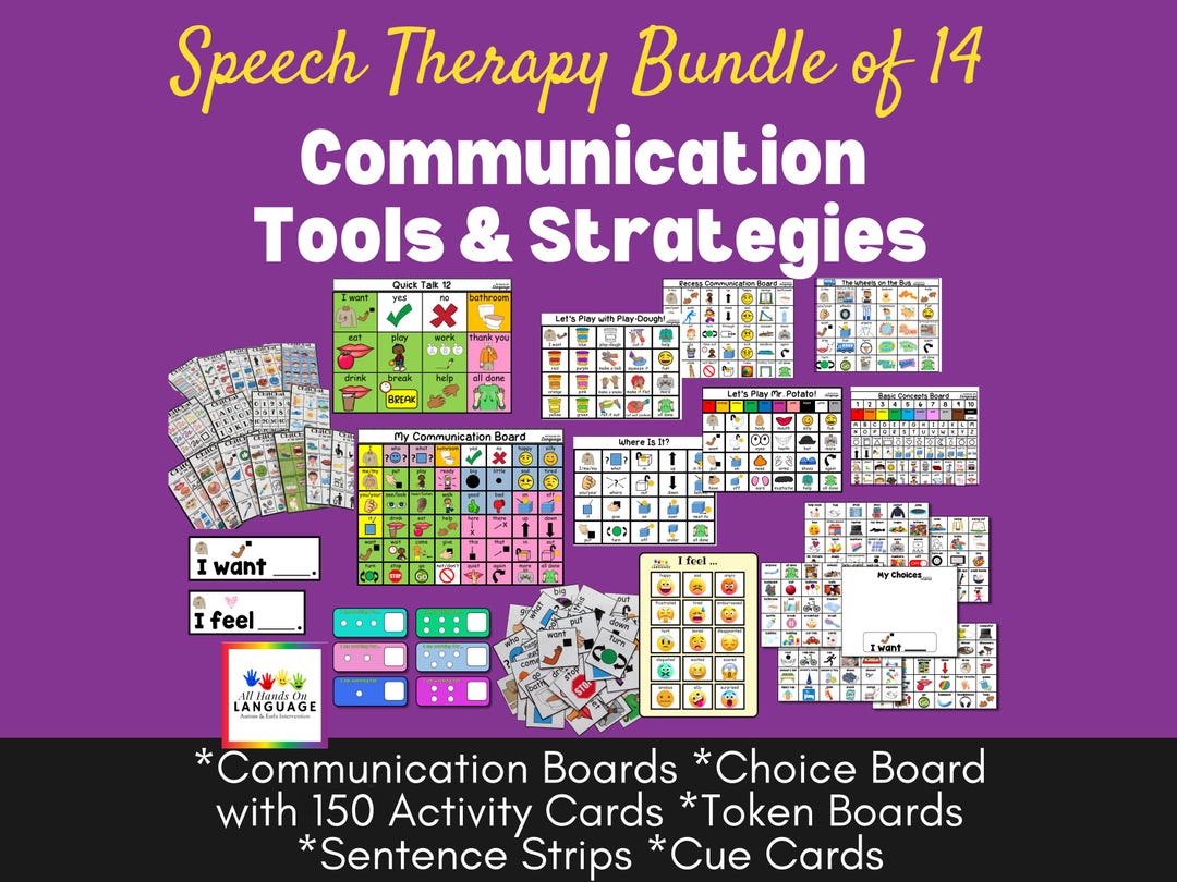 Big BUNDLE of 14 Communication Tools for Autism, Starter Set for ...