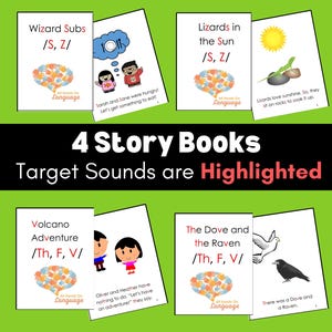 Articulation Stories, Fricatives /s,z/+ /th, F, V/ 4 Books Plus ...