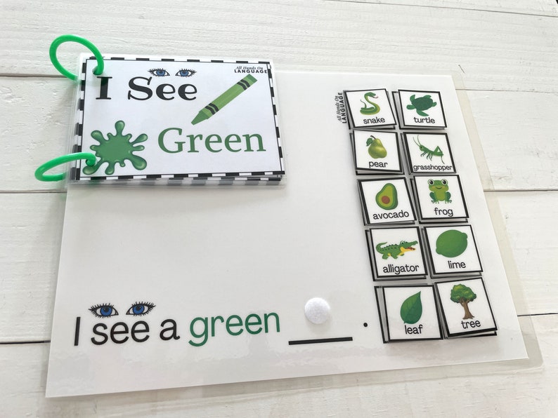 I See GREEN... Interactive Book and Sentence Formulation Activity ...