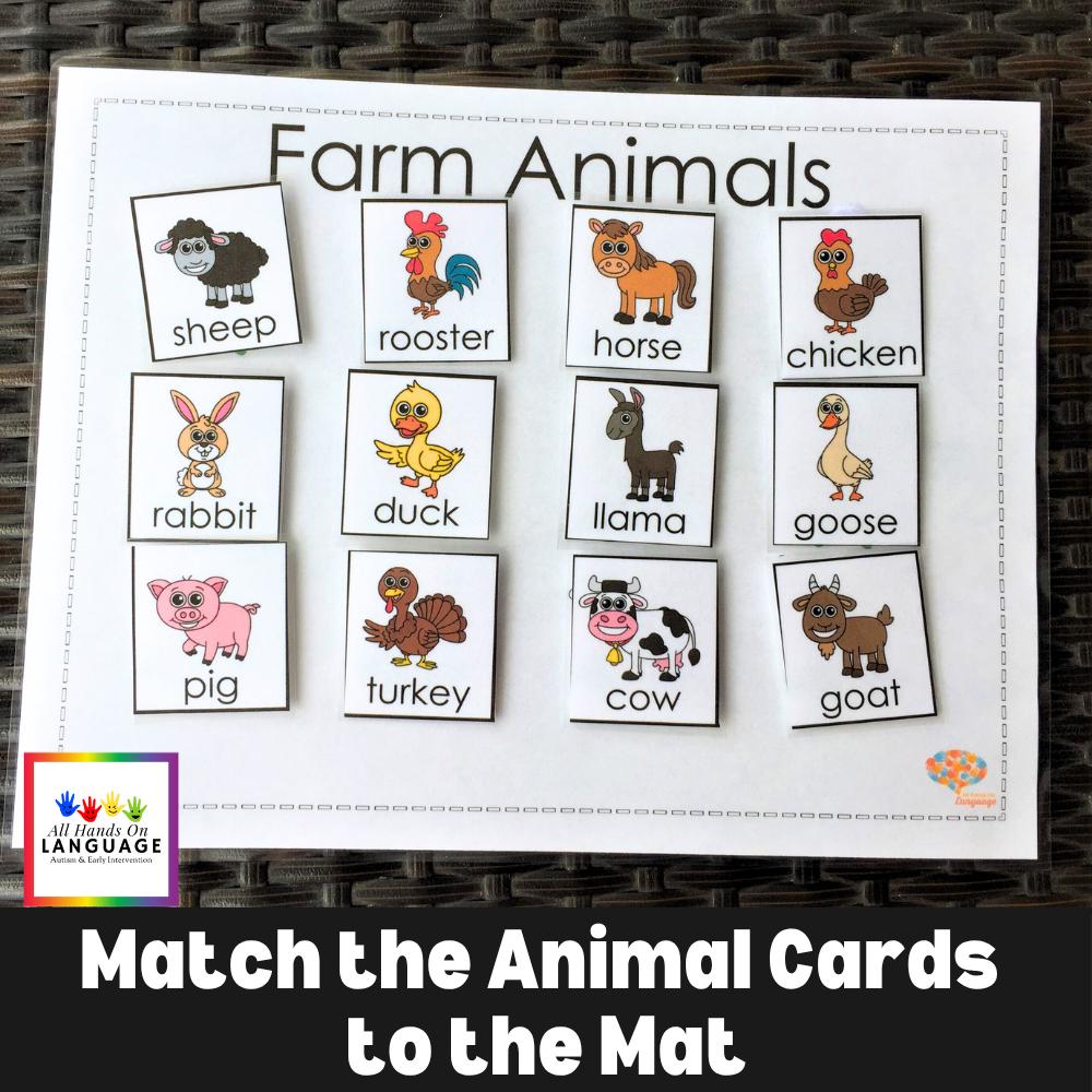 Farm Animal Matching Game: Preschool Learning Activity (PDF Printable ...