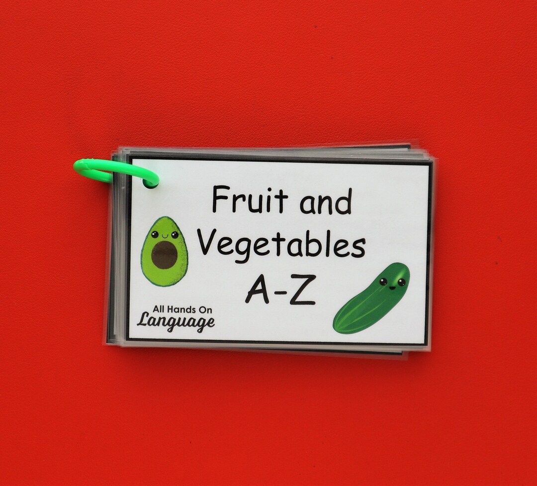 Fruit and Vegetables A to Z Printable Flashcard Set, With Activity ...