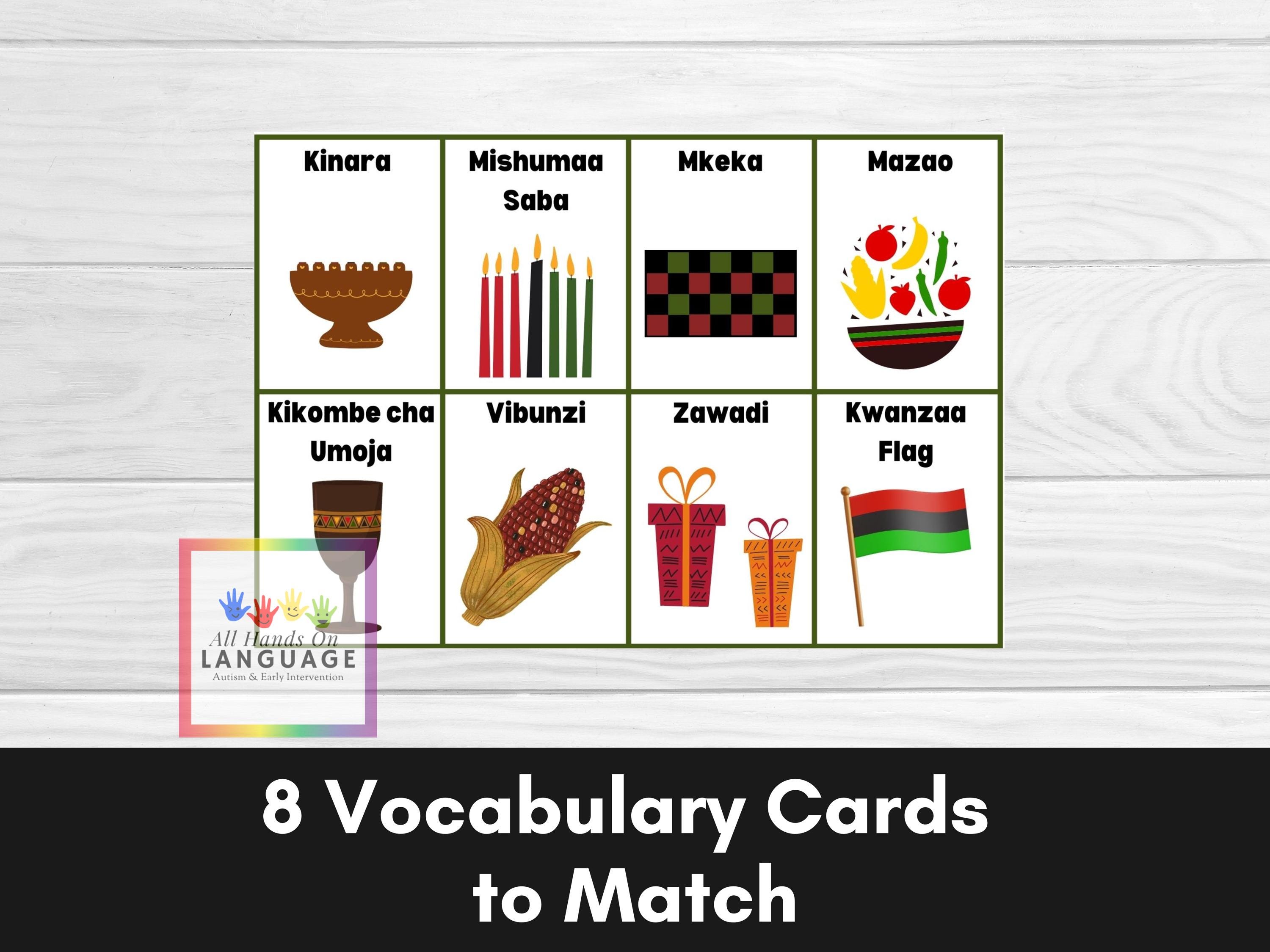 Kwanzaa Matching Game: Holiday Vocabulary Cards (printable PDF) - Etsy