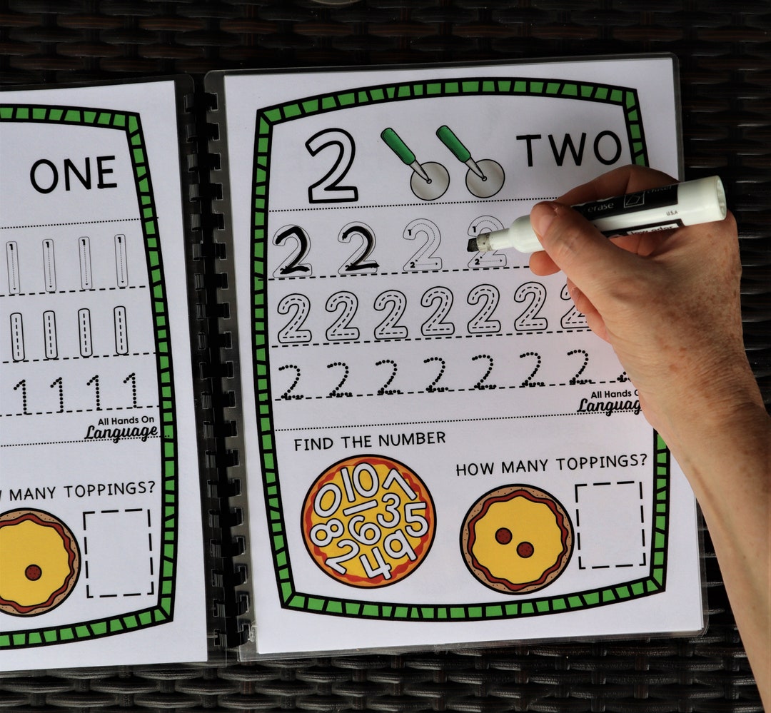 Pizza Themed Numbers 1-10 Workbook With Activities to Trace, Find ...
