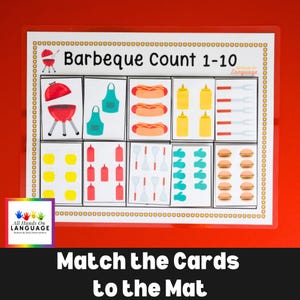 Barbecue Count 1-10, Count and Match Activity, BBQ Theme Objects ...