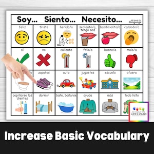Spanish Basic Needs Communication Board: Autism, ESL, Speech Therapy ...