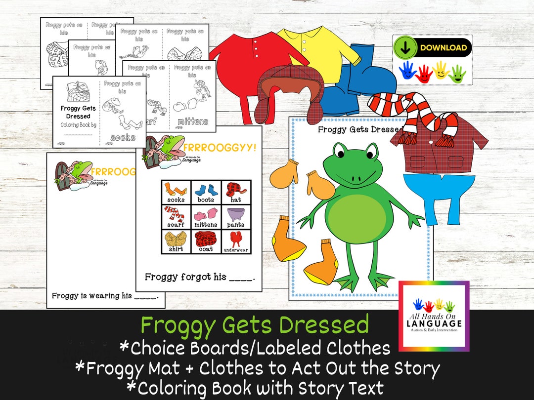 Froggy Gets Dressed Story Companion, Clothes Background to Dress and ...