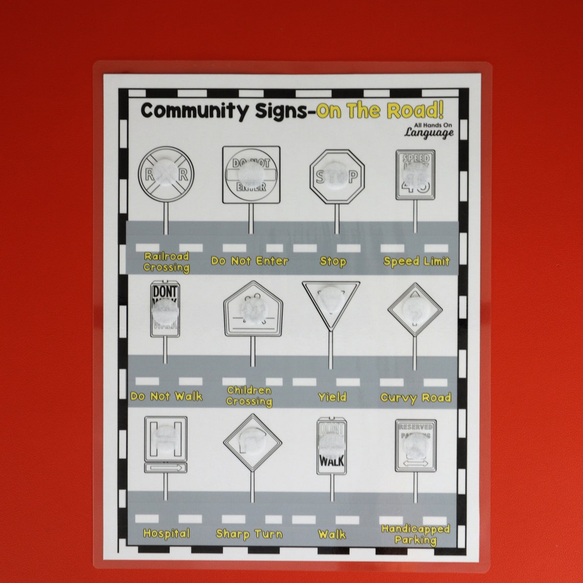 Community Signs on the Road Matching Activity Match 12 - Etsy