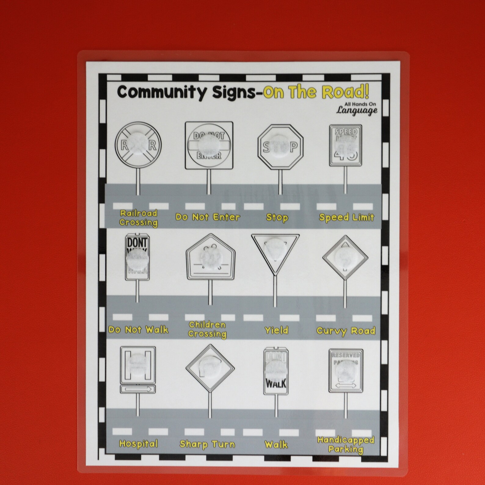 Community Signs on the Road Matching Activity Match 12 - Etsy