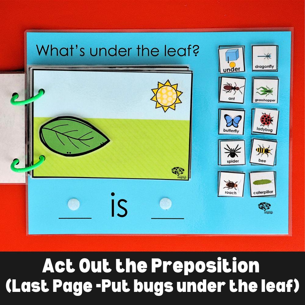 Bugs & Insects Interactive Flap Book: Preposition "under", Sentence ...