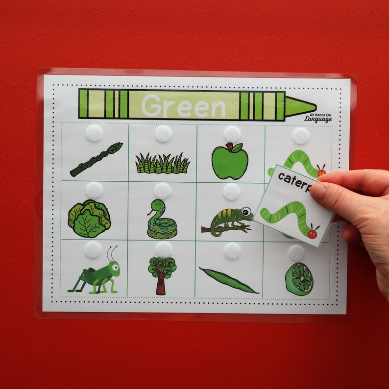 Green Matching Activity for Kids Match and Name the Green - Etsy