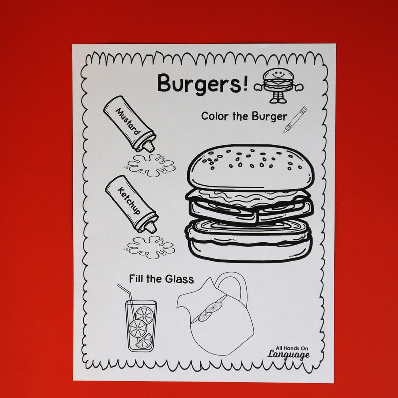 Build a Burger From a Recipe Sequencing Activity Set Follow - Etsy