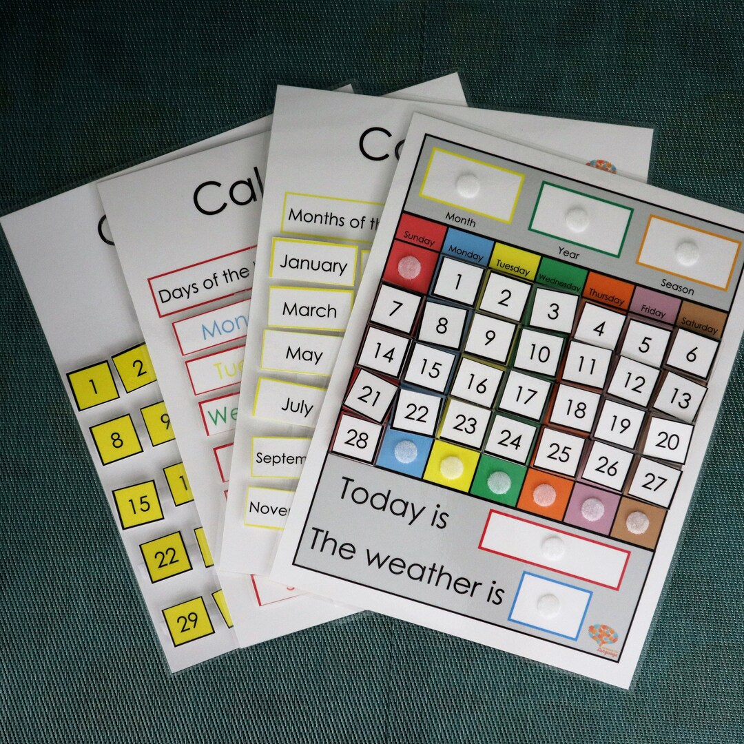 Interactive Calendar: Homeschool Printable With Weather & Seasons (PDF ...