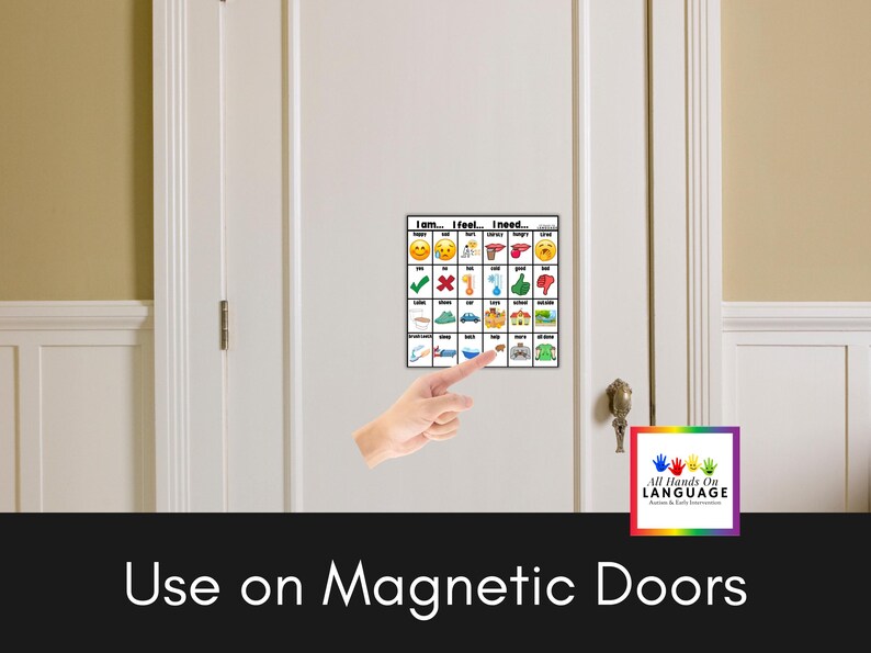 Magnetic Communication Board: 24 Picture Messages for Home & Classroom ...