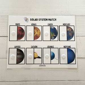Planet Halves Match-up Activity, 8 Planets to Match, Solar System ...