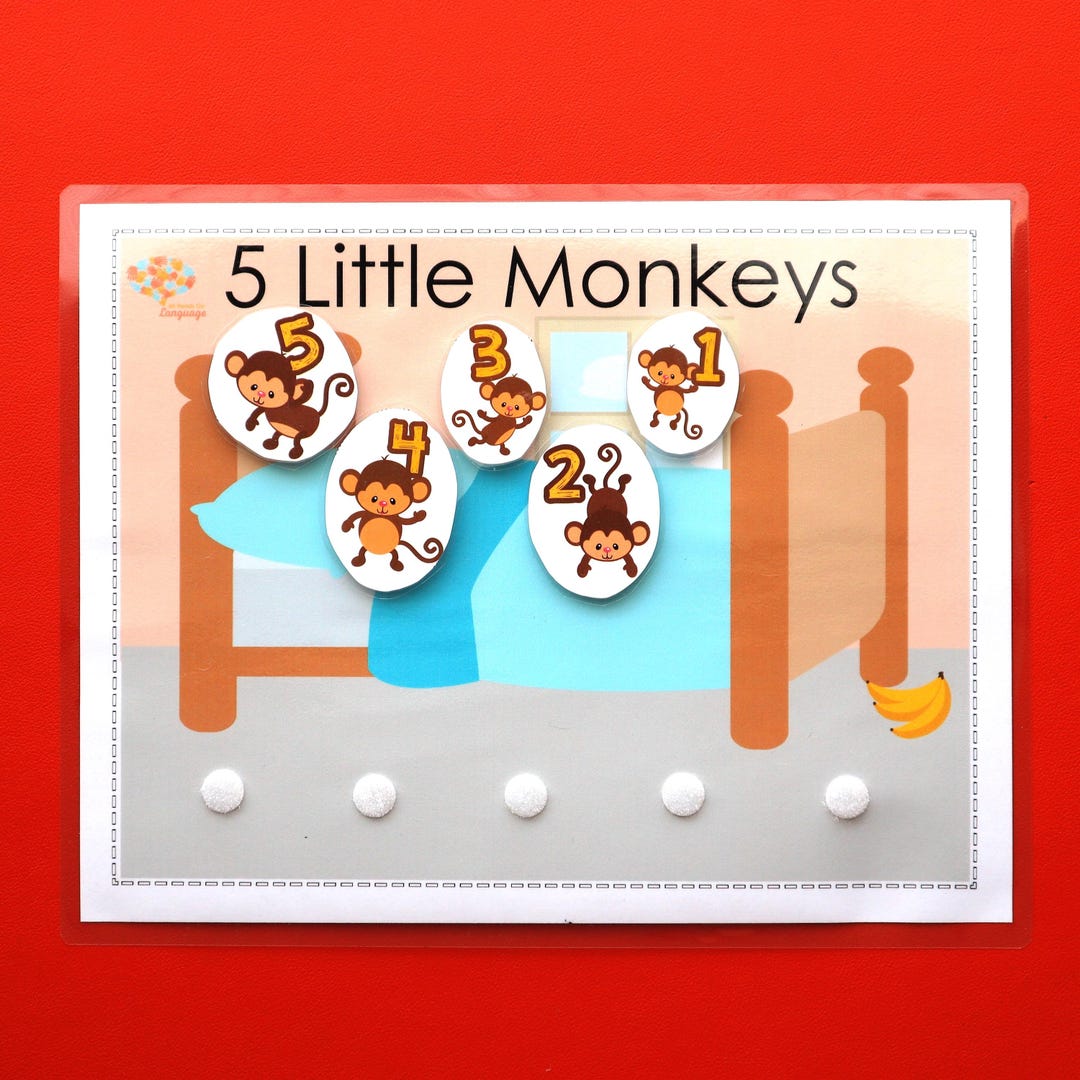 Five Little Monkeys Jumping on the Bed Companion Activity Sheet ...