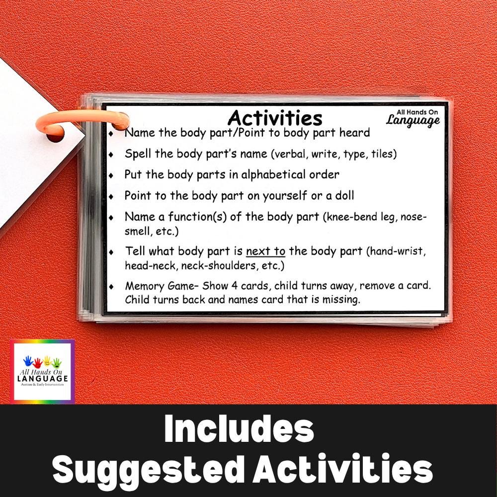 Spanish Body Parts Flashcards: Mi Cuerpo, Vocabulary Learning (PDF ...