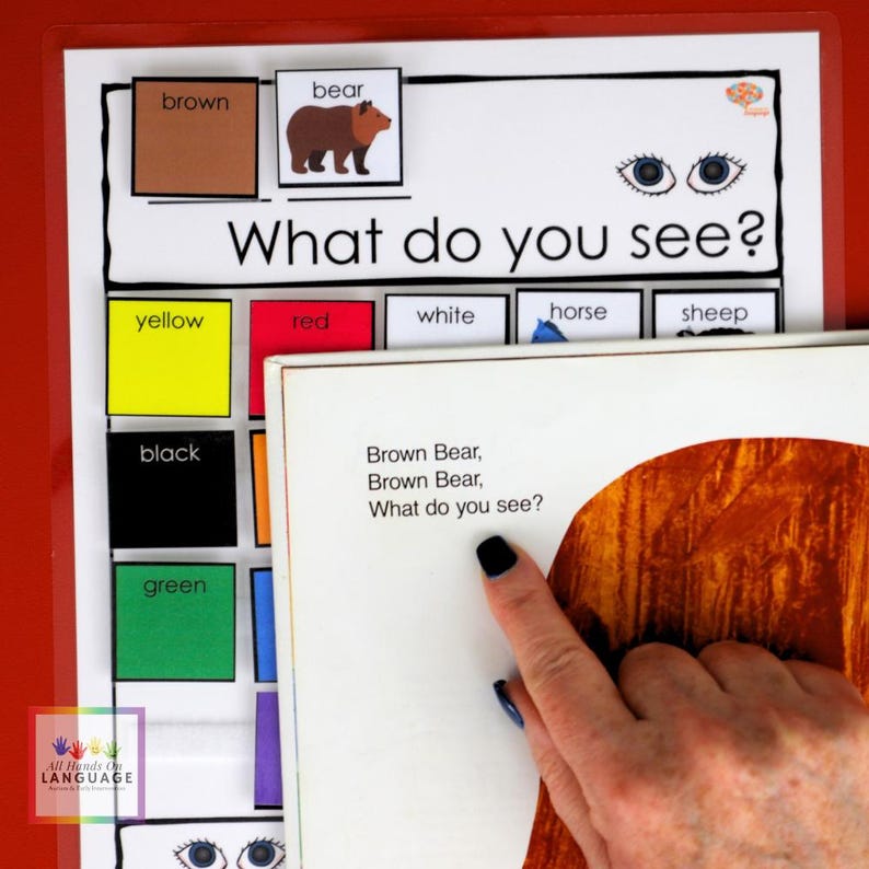 Brown Bear Story Choice Board: Colors & Animals Sentence Builder (PDF ...