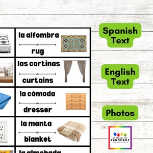 Bilingual Spanish/english Labels for Home, 42 Household Words With ...