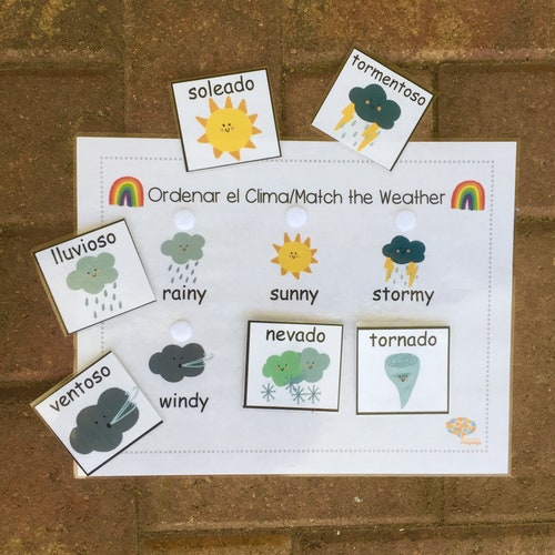 Weather Matching Activity for Kids 6 Types of Labeled Weather - Etsy