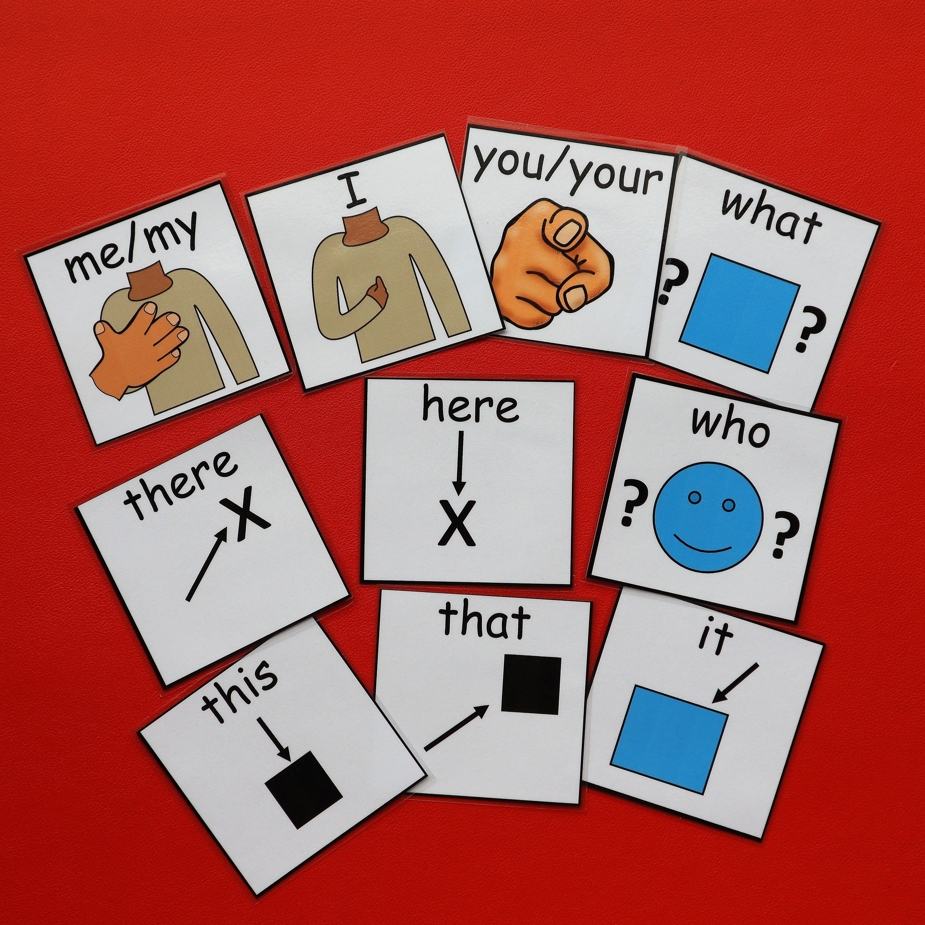 Core Vocabulary Cue Cards: 48 Messages, AAC Aided-language (PDF ...