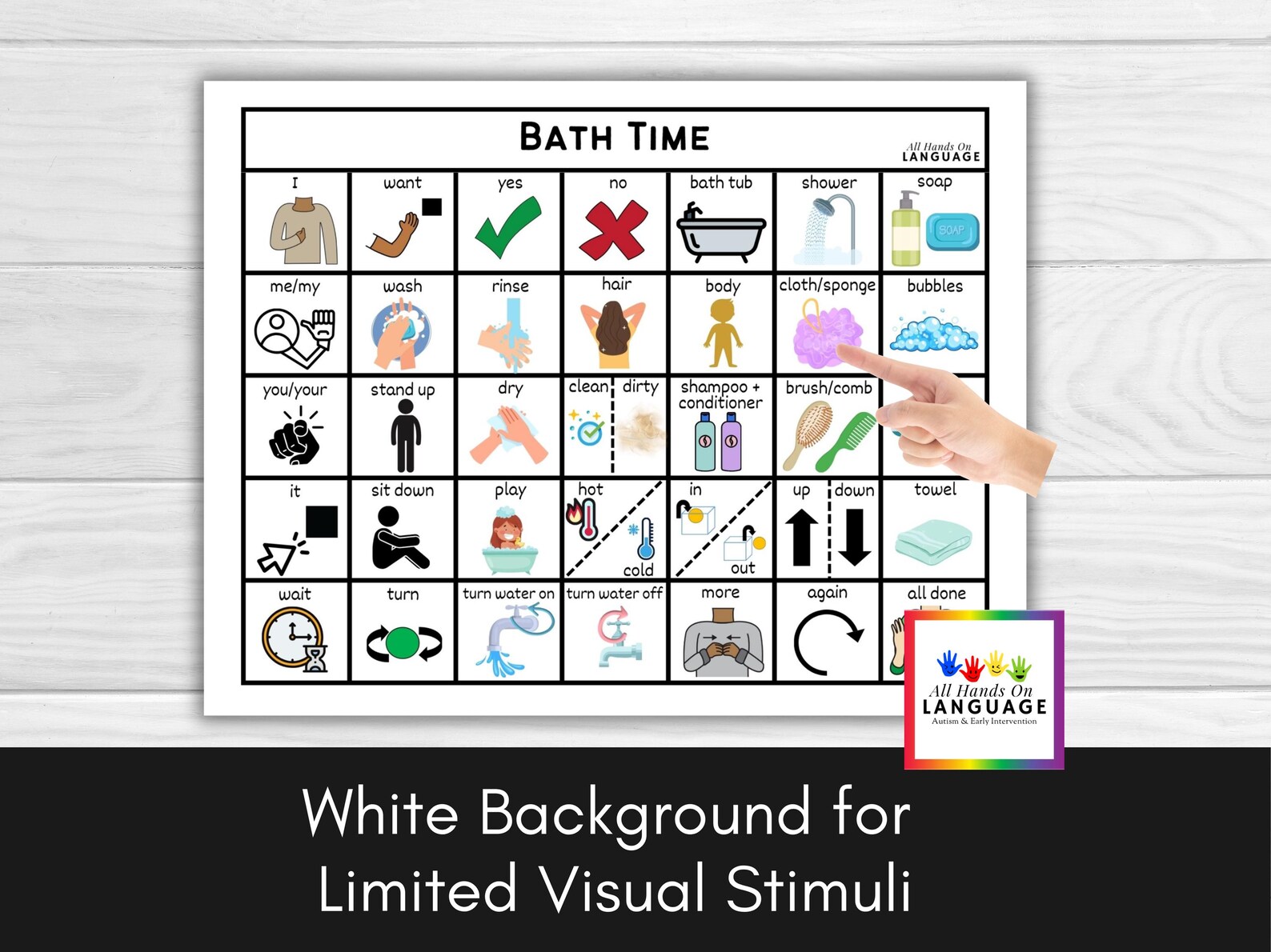 Bath Time Communication Board: AAC, Speech Delay (PDF Printable) - Etsy