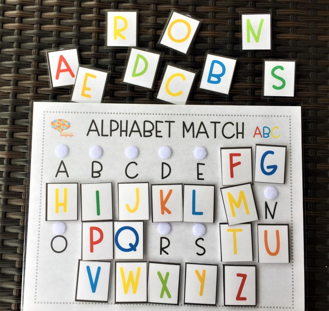 Uppercase Alphabet Matching Activity, Match the Colorful Letters to ...