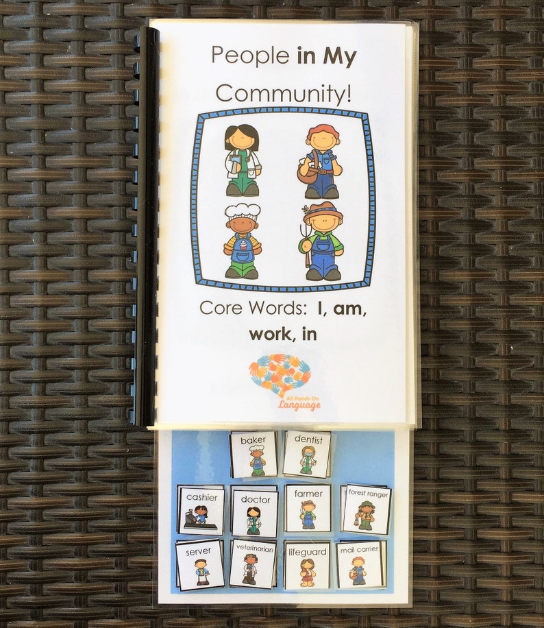 People in My Community Mini Interactive Book Core Vocabulary | Etsy