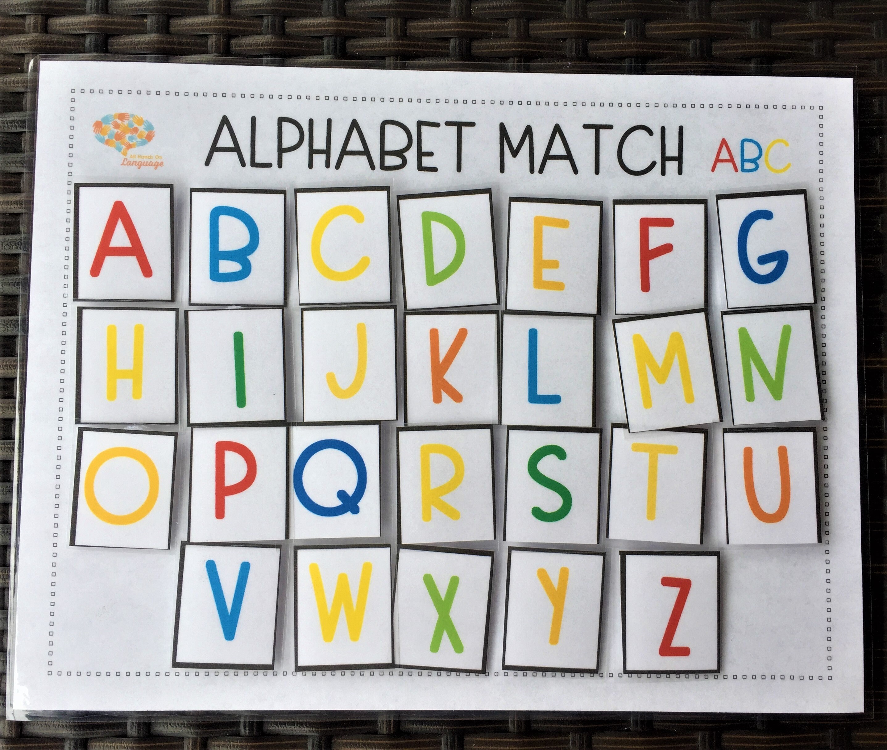 Uppercase Alphabet Matching Activity Match the Colorful - Etsy