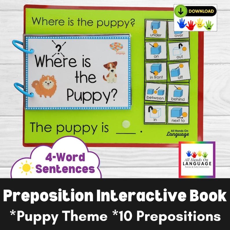 Autism Language Activities Bundle: Pronouns, Verbs, Prepositions & More ...