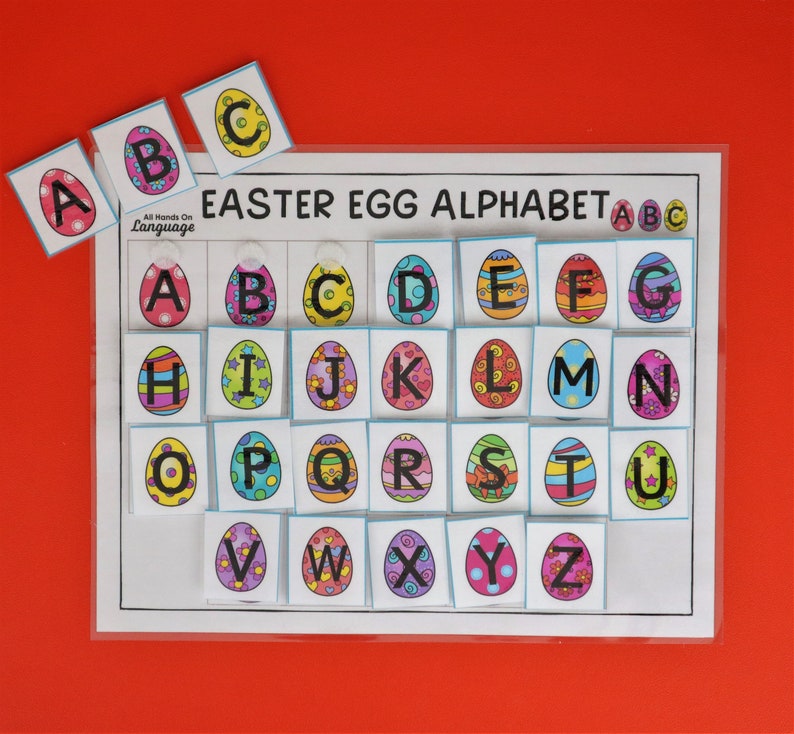 Easter Egg Uppercase Alphabet Match Activity Match 26 - Etsy