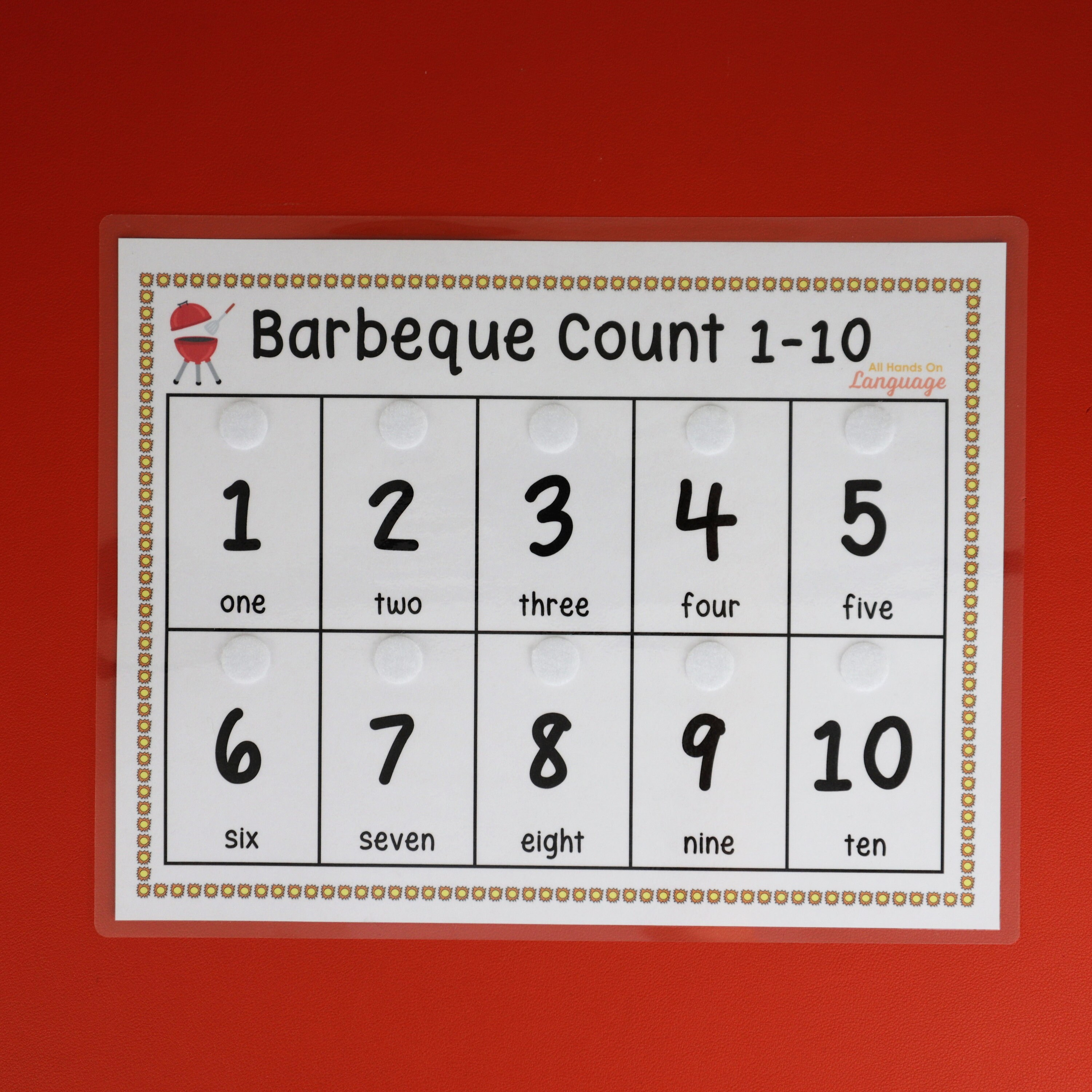Barbecue Count 1-10 Count and Match Activity BBQ Theme - Etsy
