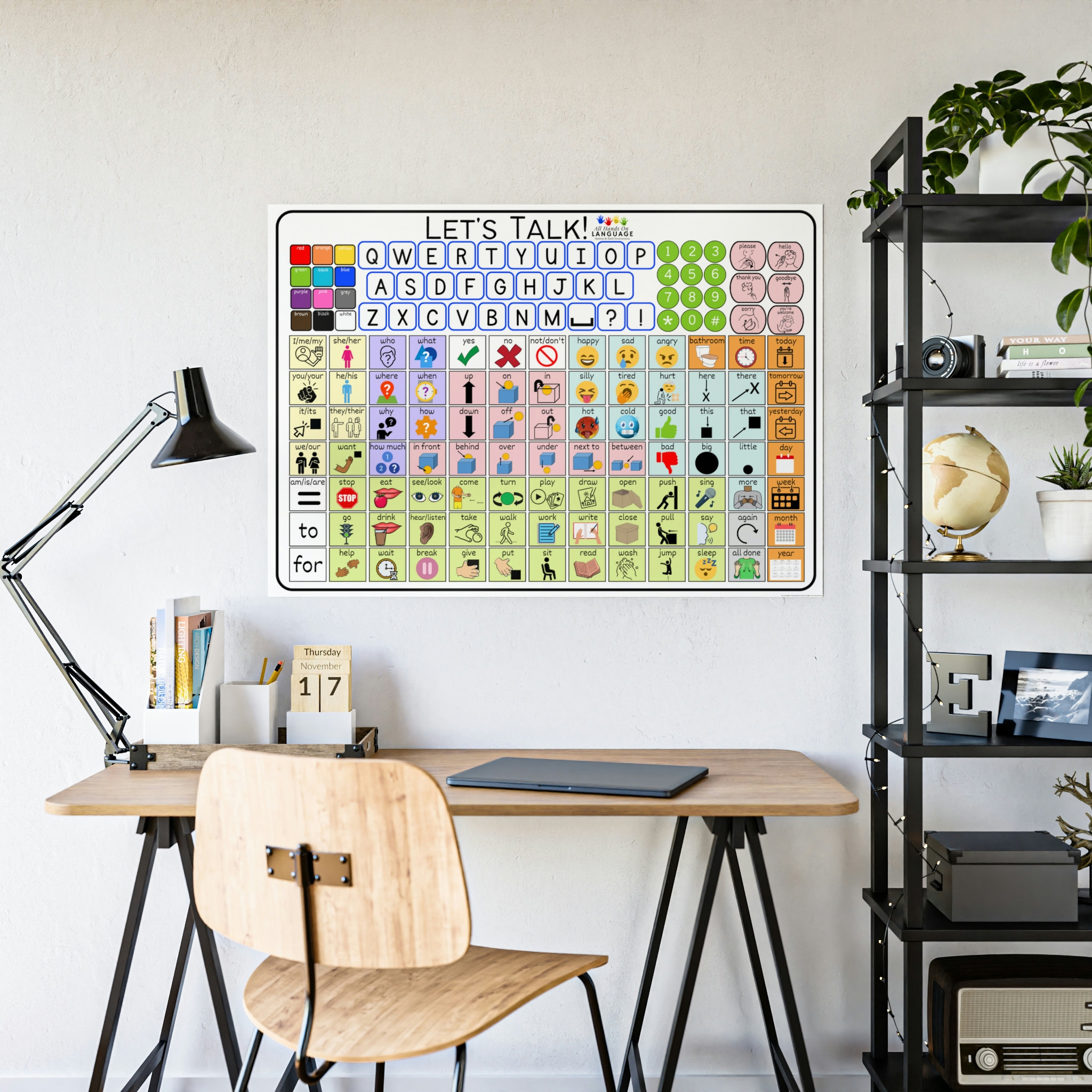 Communication Board Wall Poster Let's Talk 150 Messages - Etsy UK