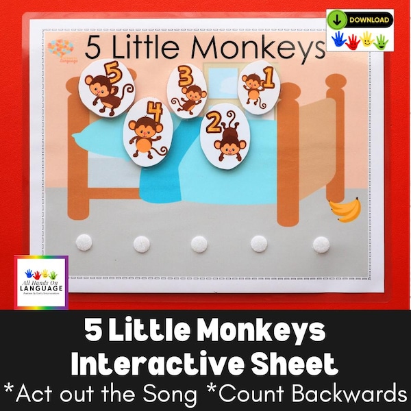 Five Little Monkeys - Etsy